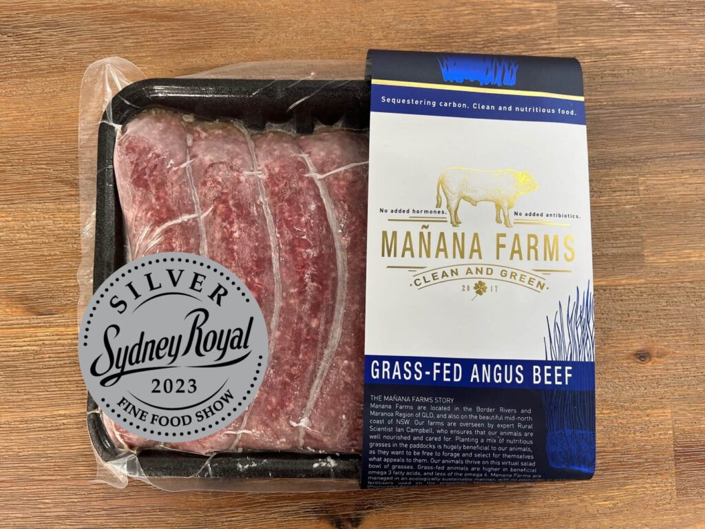 Grassfed Angus (Certified Organic) Beef Paleo Sausages 1kg | Manana ...